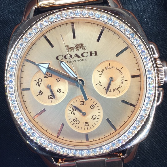 Coach | Accessories | Coach Tristen Boyfriend Rose Gold Glitz Watch ...